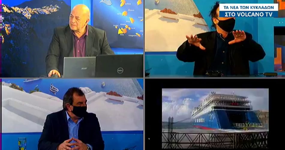 Ο Δήμαρχος Θήρας στο Volcano TV για το νέο λιμάνι της Σαντορίνης